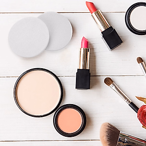 Molain Round Sponge Puff Set 12 Pieces 2.2 Inch White Facial Powder Blender Puffs Foam Sponges Applicator For Liquid Foundation Makeup Cosmetic, Facial Cleanser