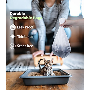 1.2 Gallon Compostable Trash Bags, Small Trash Bags for bathroom office kitchen, Strong Small Garbage Bags fit 4.5-5 Liter Trash Can,1 Gallon-1.5 Gallon,White Compost Bags