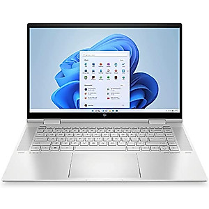 HP Envy x360 2-in-1 Laptop 15-EW0013DX 15.6" FHD Touchscreen, Intel Core i5-1235U, 8GB DDR4 RAM, 256GB SSD Storage, Windows 11 Home, Natural Silver (Renewed)