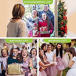 Secura Cheese Board Set, Bamboo Charcuterie Board Meat Platter Serving Tray and Knife Set with 2 Ceramic Bowls, Gift for Mother's Day Easter Thanksgiving Christmas Housewarming Wedding Anniversary