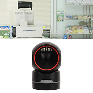 Barcode Scanner, IP50 High Sensitivity Hands Free 2D QR Barcode Scanner for Warehouse