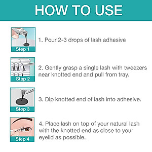 DUO Individual Lash Adhesive, for False Individual Lashes, Dark, 0.25 oz, 2-Packs