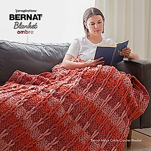 Bernat Blanket Ombre Eggplant Ombre Yarn - 2 Pack of 300g/10.5oz - Polyester - 6 Super Bulky - 220 Yards - Knitting/Crochet