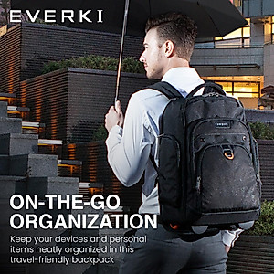 EVERKI (EKP122) Atlas Wheeled Laptop Backpack Adjustable Compartment, Business Professional,Black,13-Inch to 17.3-Inch