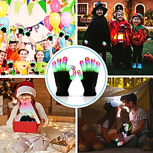 Luwint LED Toys Gloves for Kids - Light Up Cool Boy Gifts 6-8 8-10 10-12, Autistic Birthday Christmas Stocking Stuffers for Children 6 7 8 9 10 11 12 Year Old