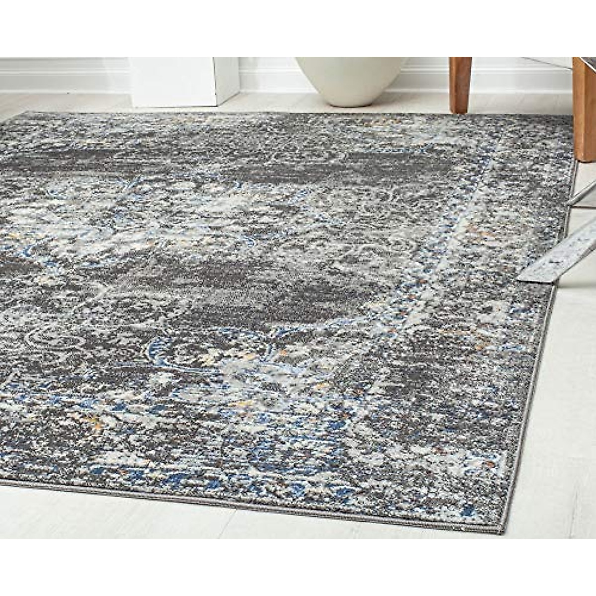 Rugs America Preston PS35A Shadow Bay Blossom Transitional Vintage Area Rug, 8'0"X10'0"
