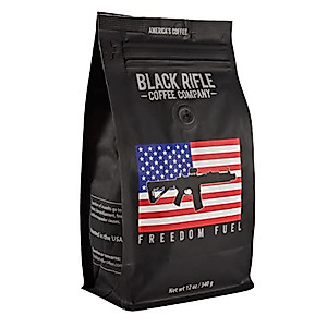 Black Rifle Coffee Freedom Fuel (Dark Roast) Ground 12 Ounce Bag, Dark Roast Ground Coffee, Dark and Bold Flavor, Helps Supports Veterans and First Responders