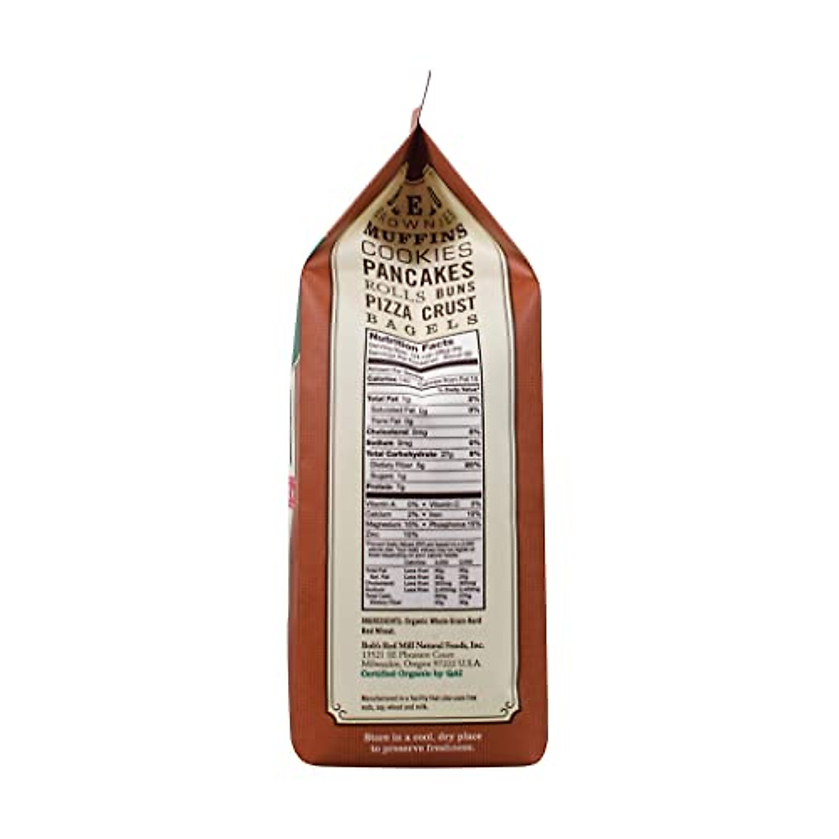 Bob's Red Mill, Organic Flour, Whole Wheat, 5 lb