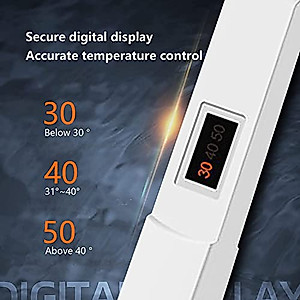 LED Digital Temperature Display High-Pressure Handheld Showerhead Water Temperature Control Water-Saving Filtration for Dry Hair and Skin Hassle-Free Installation (White)