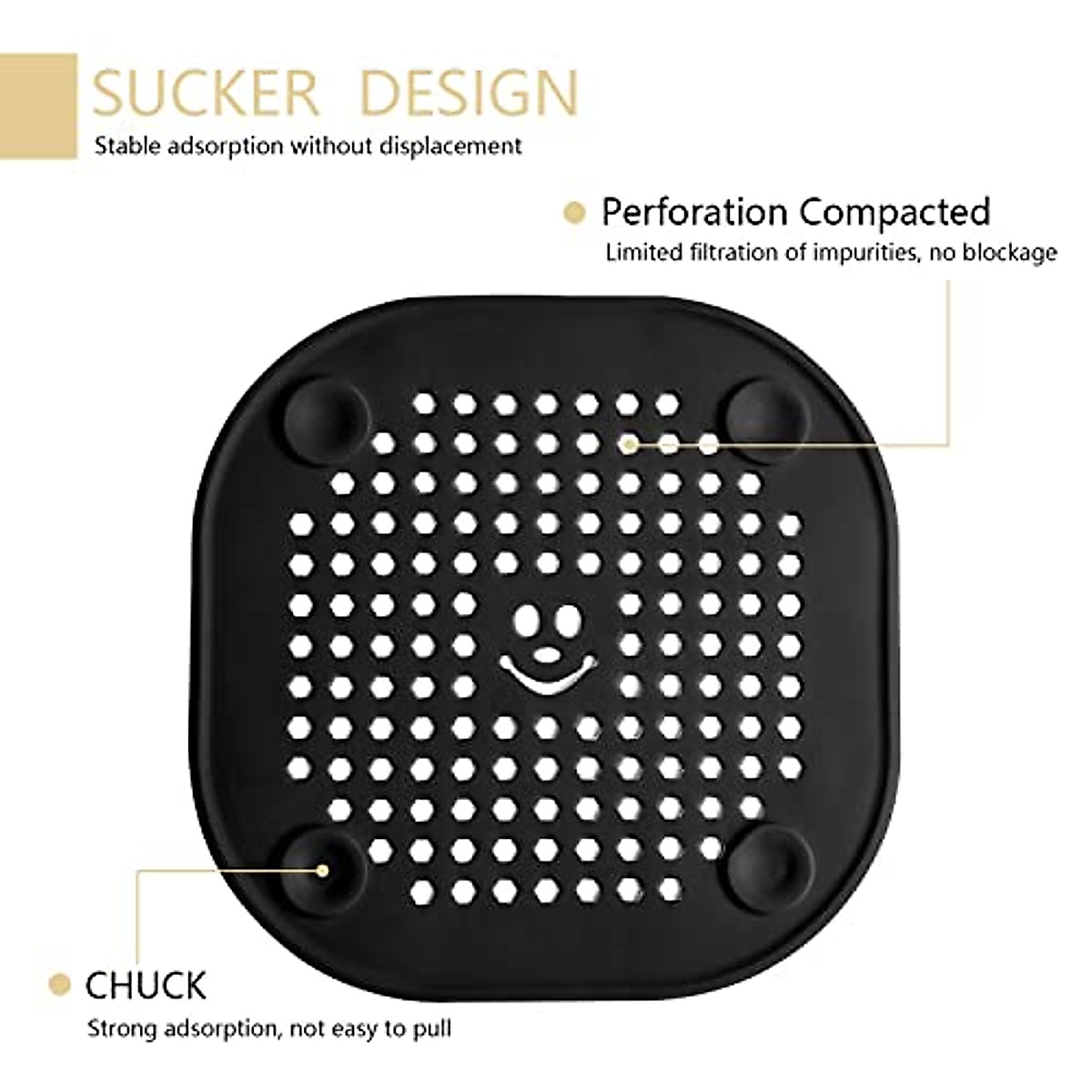 2 Pack Drain Hair Catcher Durable Silicone Drain Protector Bathroom Accessories Hair Stopper Drain Cover for Shower Kitchen Bathroom Tub Pink