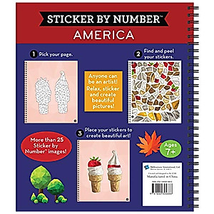 Brain Games - Sticker by Number: America (28 Images to Sticker)