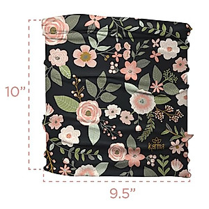 Karma Sugar Skull Headband for Women - Medium - Fabric Headband and Stretchy Hair Scarf - Black