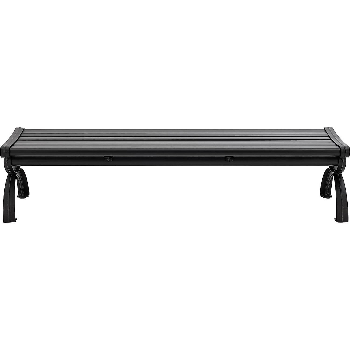 Global Industrial 6' Aluminum Park Bench, Black