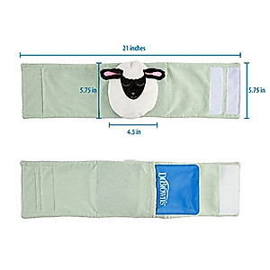Dr. Brown’s Infant Gripebelt for Colic Relief, Heated Tummy Wrap, Baby Swaddling Belt for Gas Relief, Natural Relief for Upset Stomach in Babies and Toddlers, Lamb, 0-3m