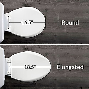 MAYFAIR 18100SL 000 Collins Slow Close Plastic Toilet Seat that will Never Loosen, with Super Grip Bumpers, ELONGATED, Long Lasting Solid Plastic, White
