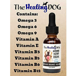 The Healing Dog: Hemp Drops for Dogs - 600mg