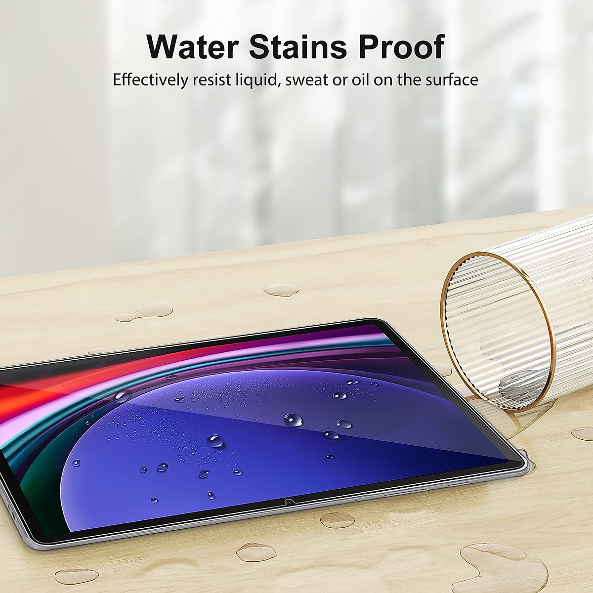 SPARIN 11 inch Screen Protector for Samsung Galaxy Tab S9 FE/Tab S9/ Tab S8/ Tab S7, 3 Pack 9H Tempered Glass Compatible with S Pen, Anti-Scratches and Case Friendly