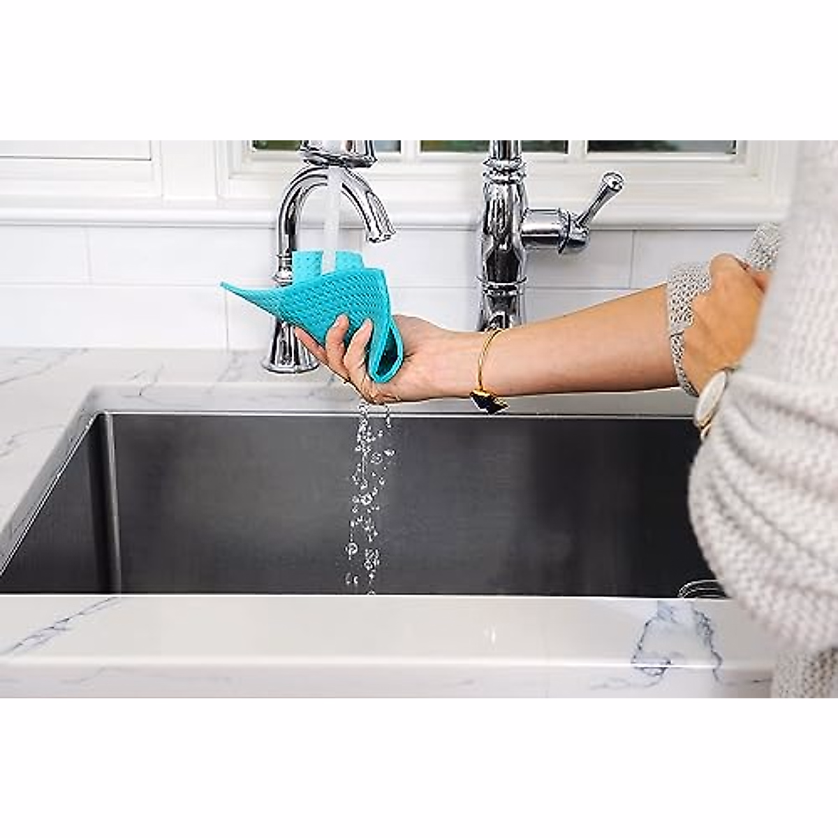 Full Circle Squeeze, Reusable Cellulose Sponge Cloths, 3-pack, Multicolor