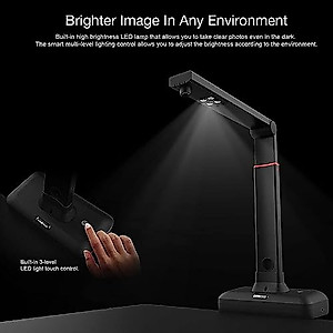 VIISAN S21 Large Format Book & Document Scanner, Capture A2, 27MP High Resolution, Auto-Flatten & Fingerprint Removal Technologies, Adjustable Height, Multi-Language OCR, Run On Windows & macOS