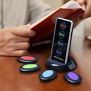 Key Finder, Item Tracker with LED Flashlight Function, Chlovoe Wireless Remote Control RF Key Finder Locator Phone Pet Wallet TV Remote Tracker