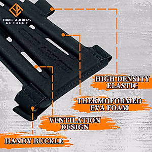 THREE ARCHERS Archery Arm Guard Forearm Protector Adjustable 3-Strap Buckles Arm Protection for Archer Hunter for Hunting & Targeting-M