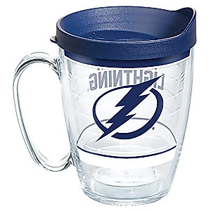 Tervis Made in USA Double Walled NHL® Tampa Bay Lightning® Insulated Tumbler Cup Keeps Drinks Cold & Hot, 16oz Mug, Tradition