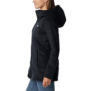 Columbia Womens Benton Springs II Long Full Zip Fleece Hoodie, Black, 3X