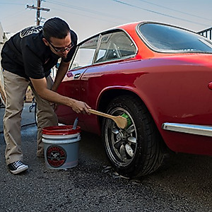 Chemical Guys Acc_G01, 20" Long Handle Body/Wheel Brush with Flagged-Tip Bristles, Angled Head, 1 Pack