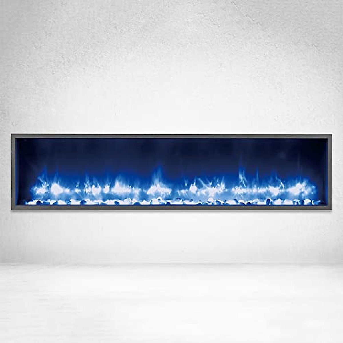 Dynasty Harmony 55 Inch Electric Fireplace - Modern, Linear Design with Multiple Flame Colors & Remote Control | Hardwire or Plug-in Installation, Supplemental Zone Heat