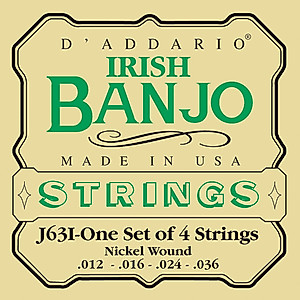 D'Addario J60+ 5-String Banjo Strings, Nickel, Light Plus, 9.5-20