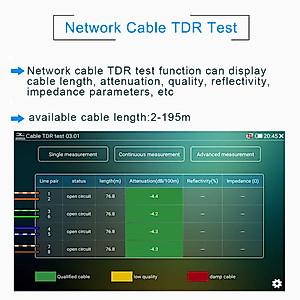 CCTV Camera Tester-Support up to 6K IP Camera and CVBS Analog Camera-with IP Discovery/PoE/WiFi/HDMI Output/RJ45 TDR Test/PTZ Control/Focus Test