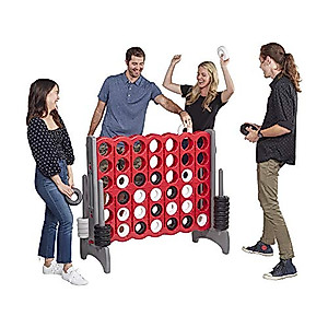ECR4Kids Jumbo 4-To-Score, Giant Game, Red/Grey