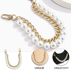 Generic Fashion Artificial Pearls Bag Chain Strap Handbag Purse Replacement Chains