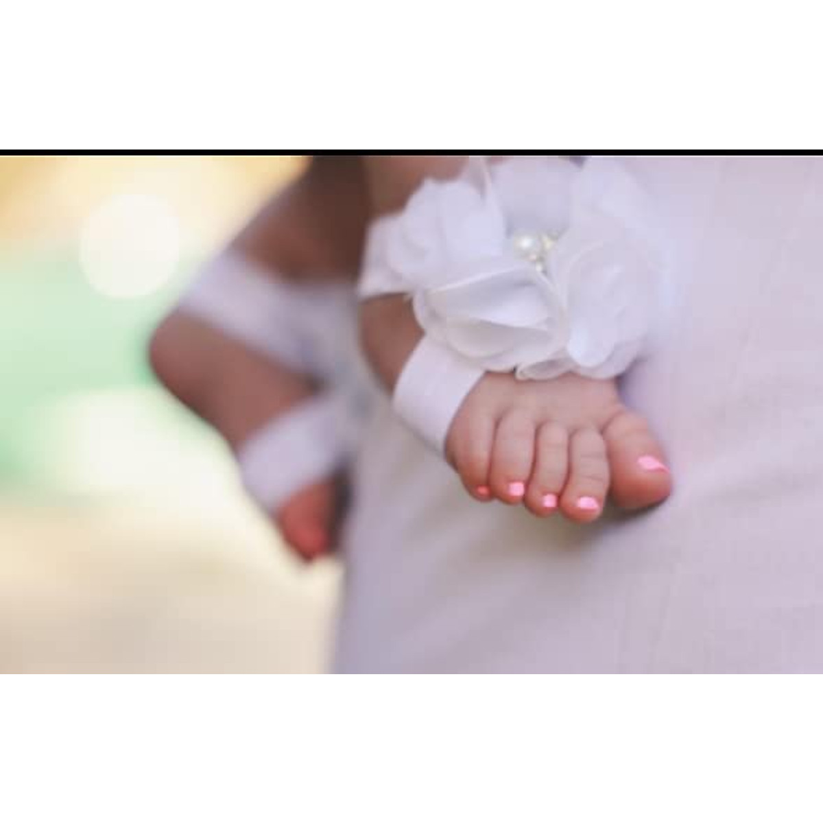 CellElection 8 Colors Baby Headbands Barefoot Sandals Set Rhinesotnes Flower Hairbands Foot Bands Photo Prop Hair Accessories for Newborns Infants Toddlers…