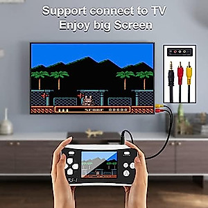 Handheld Games for Kids Adults 2.5 Inch LCD Retro Games Console with 152 Classic Video Games Support AV Output, Electronic Travel Games Player for Birthday Xmas Gift (Black with 152 Games)