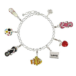 LES POULETTES JEWELS - Sterling Silver Charms Bracelet - Classics - Size 8.5 inch