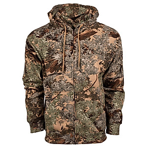King's Camo KCB116 Men's Classic Cotton Full-Zip Hoodie, Desert Shadow, Large