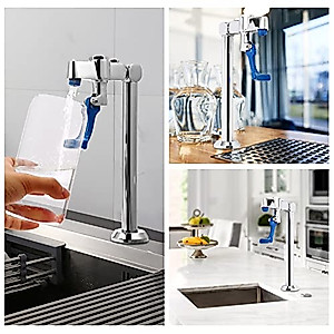 LukLoy Brass Glass Filler Faucet with 1/2"NPT Male Shank, with Extra Lever Arm and Filler Tip, Deck Mount for Kitchen Cafe Bar Glass Filling Station Water Station