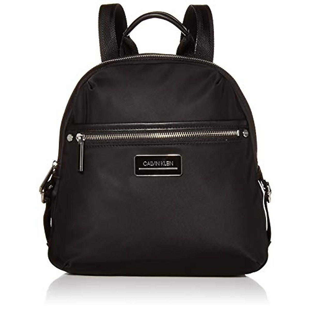 Calvin Klein womens Sussex Nylon Backpack, Black/Silver, One Size