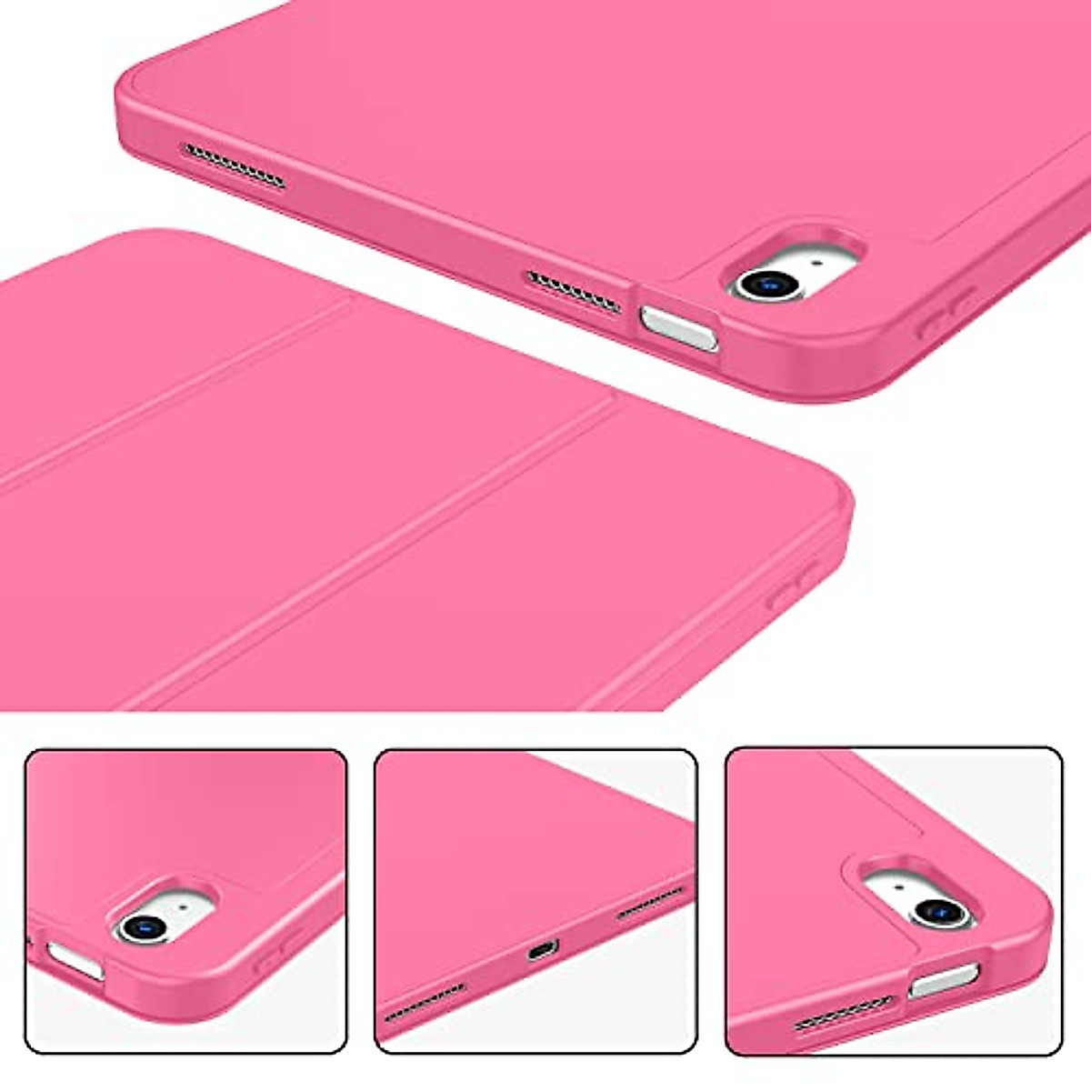 ZryXal New iPad 10th Generation Case 10.9 Inch 2022 with Pencil Holder, Smart iPad Case with Soft TPU Back [Support Auto Wake/Sleep] (Watermelon)