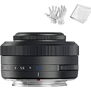 TTARTISAN (2022 Upgrade) TTartisan 27mm F2.8 Autofocus Lens, Compatible with Fuji X-Mount Cameras XS10 X-E4 X-T10 X-T20 X-T3 X-T4 X-T100 X-T200 X-T30 X-Pro1 X-Pro2 X-Pro3 X-E1 (Titanium-27mm F2.8)