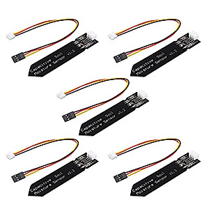 Stemedu 5PCS Capacitive Analog Soil Moisture Sensor Module 3.3~5.5V Corrosion Resistant Humidity Detection Sensors DIY Electronic for Arduino for Raspberry Pi