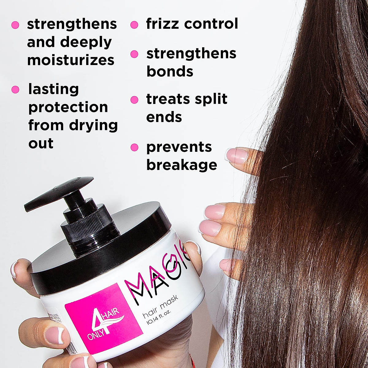 ONLY4HAIR Hair Repair Mask for Dry Damaged Hair Keratin Treatment Protein Argan Oil Deep Conditioning for Color Treated Hair Bleached Frizzy Split Ends Magic