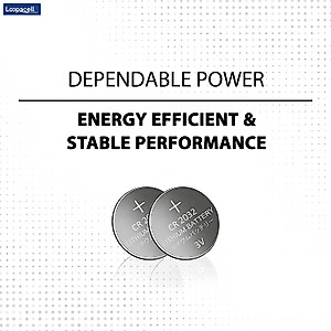 LOOPACELL CR2032 3V Lithium Coin Battery (20 Pack) – High Capacity Button Round Batteries for Watch, Remote – 2032 Flat Circle Cell Button Battery