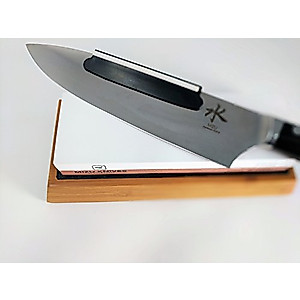 Mizu 1000 / 6000 Grit Premium Whetstone Knife Sharpening Stone Set, Ideal Sharpener for All Blades, Japanese Style Waterstone with Non Slip Bamboo Base, Includes Angle Guide & Instructions
