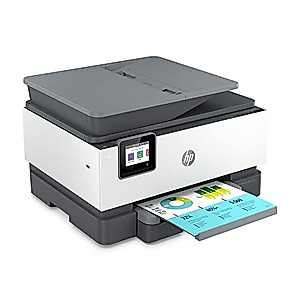 HP OfficeJet Pro 9018e Wireless Color All-in-One Printer with Bonus 6 Months Instant Ink with HP+ (1G5L5A), White