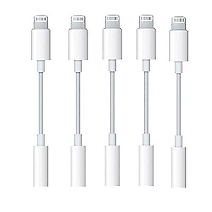 Apple 5 Pack Lightning to 3.5mm Headphone Jack Adapter