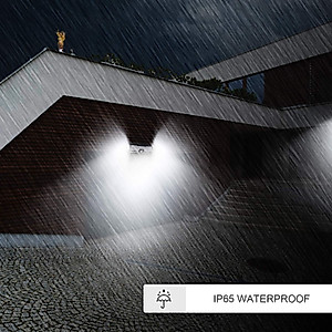 Utech 4 Sides 136 High Bright Solar LED Lights, Solar Powered Motion Sensor Light Control Sensor Lamp Waterproof & Wire Free Wall Lights for Outside Doors,Garden,Pathway,Garage,Step and Backyard Light