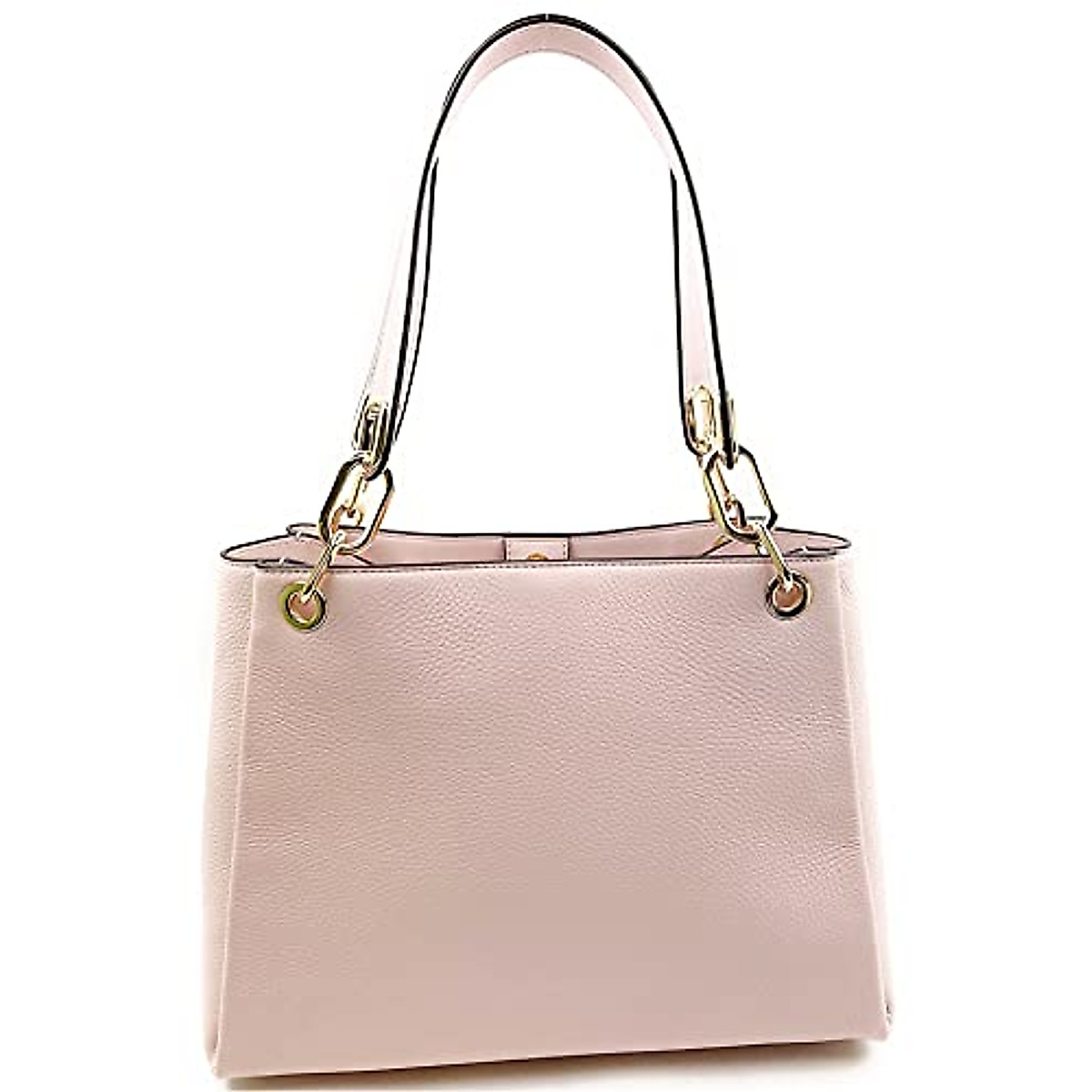 Michael Kors Women's Trisha Large Shoulder Bag Tote Purse Handbag (Powder Blush)