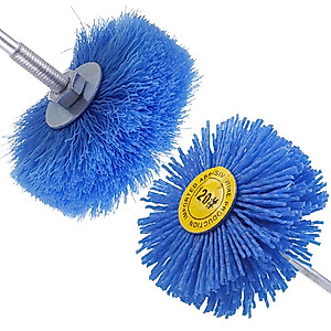 Mixiflor 7 Pack Abrasive Nylon Wheel Brush for Drill with 1/4" Shank, (80 120 180 240 320 400 600 )Grits, Nylon Abrasive Wheel Perfect for Removal of Rust/Corrosion/Paint